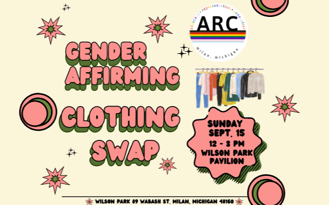 Gender Affirming Clothing Swap in Milan, Michigan